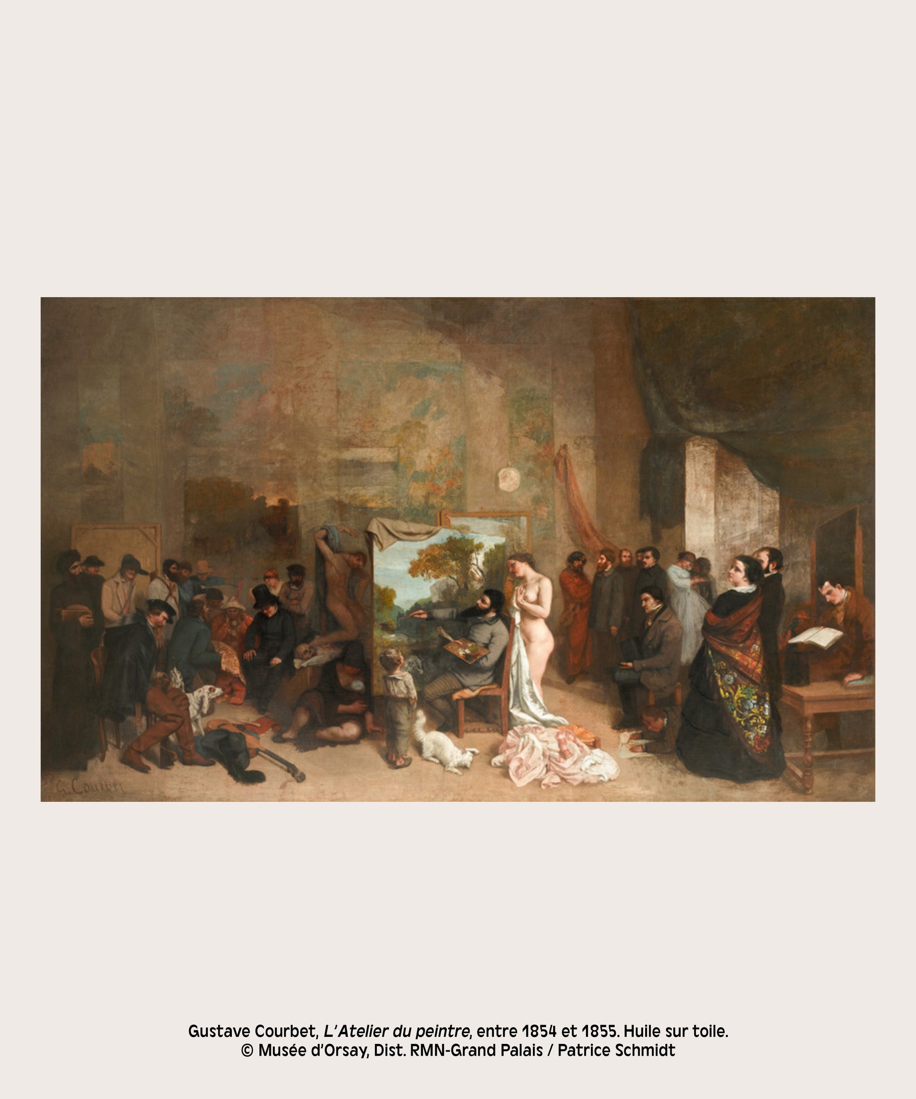 The Artist's Studio (Gustave Courbet) - Karlotta Freier - KIBLIND Atelier