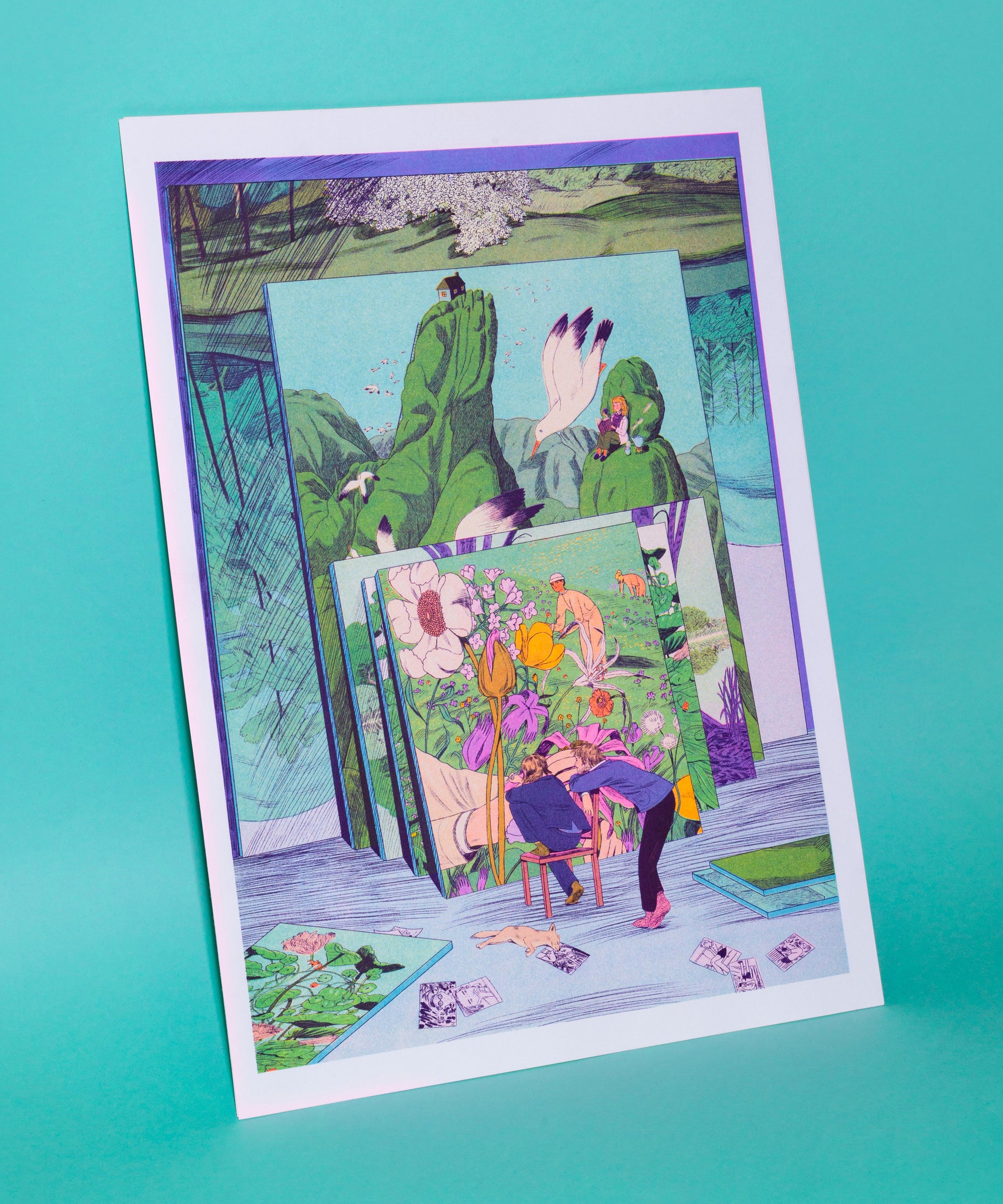 The Artist's Studio (Gustave Courbet) - Karlotta Freier - KIBLIND Atelier